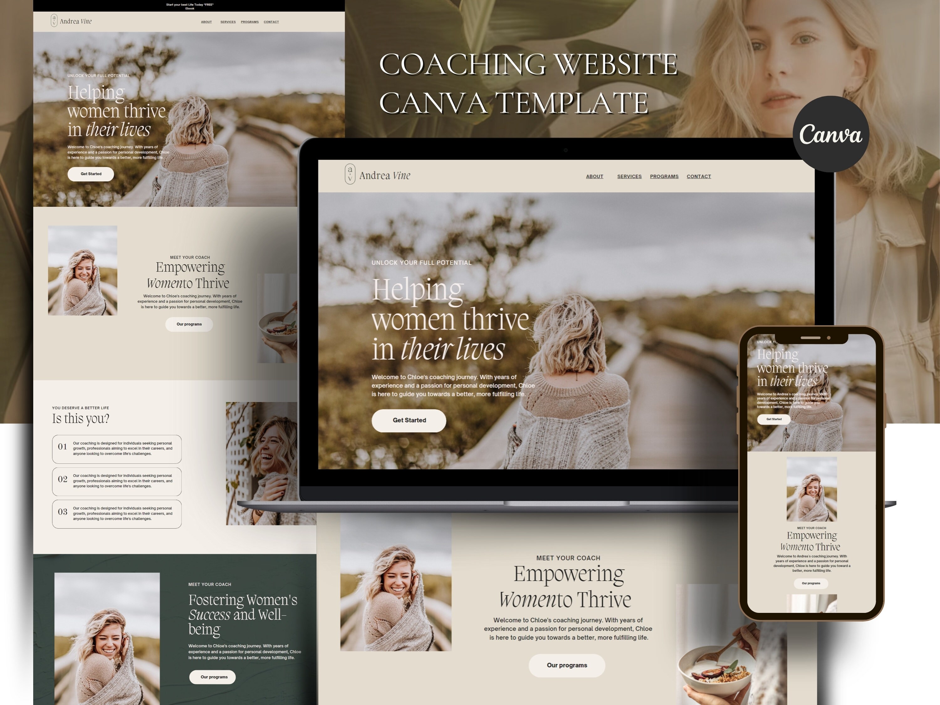 Canva Sales Page Template Coaching Course Sales Page, Sales Landing Page Template, Coaching ...