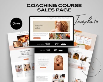 Canva Sales Page Template Coaching Course Sales Page, Sales Landing Page Template, Coaching ...