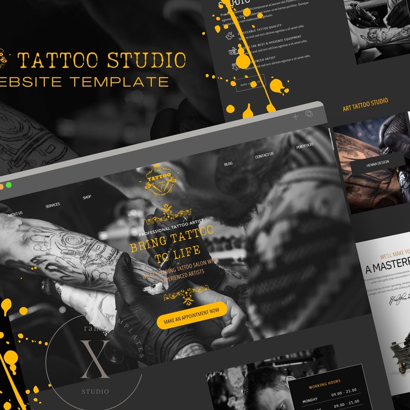 Gothic Website Template - Etsy
