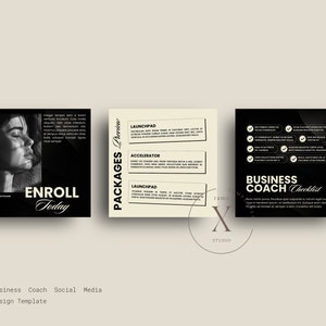 Bold Editorial Aesthetic Social Media, Editable Canva Template, Social ...