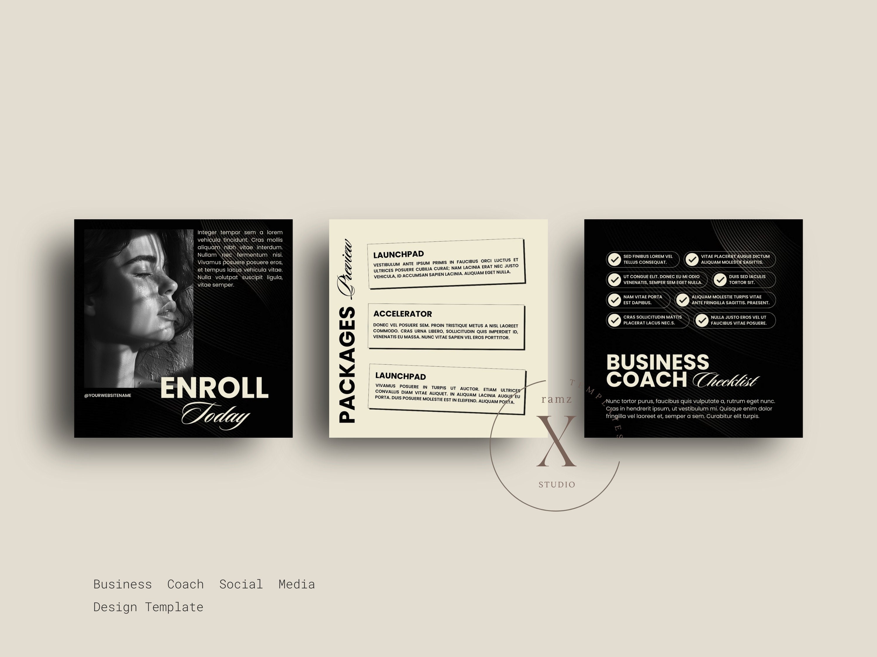 Bold Editorial Aesthetic Social Media, Editable Canva Template, Social ...