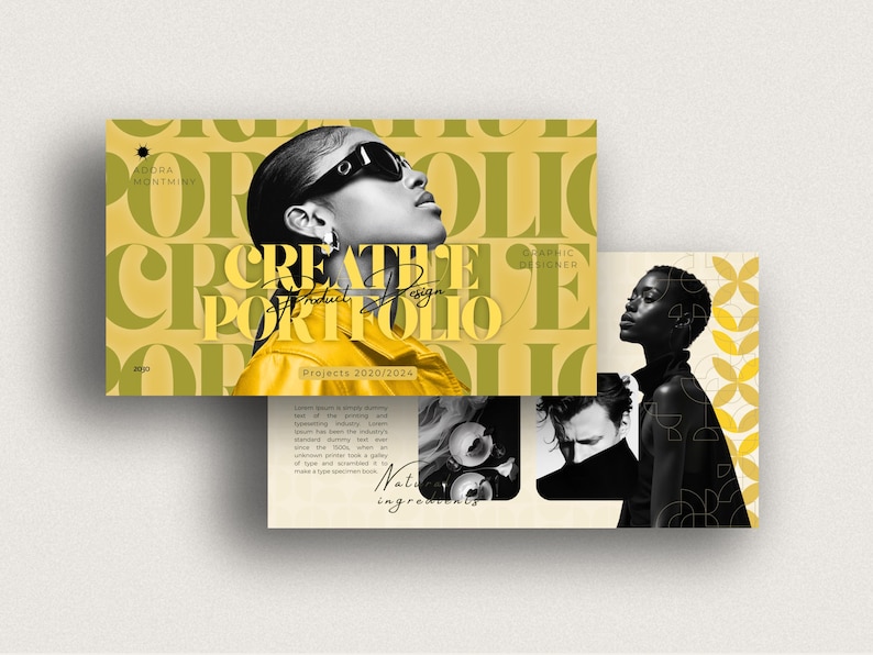 Modelo de Portfólio Criativo Canva, Portfólio Empresarial, Modelo de ...