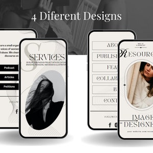 Instagram Landing Page Template, Instagram Link in Bio, Template Canva ...