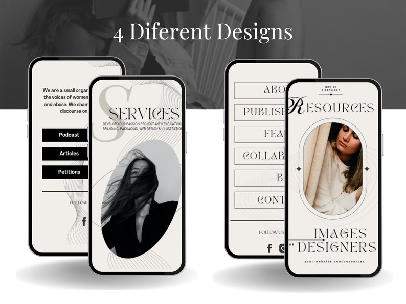 Instagram Landing Page Template Instagram Link in Bio - Etsy