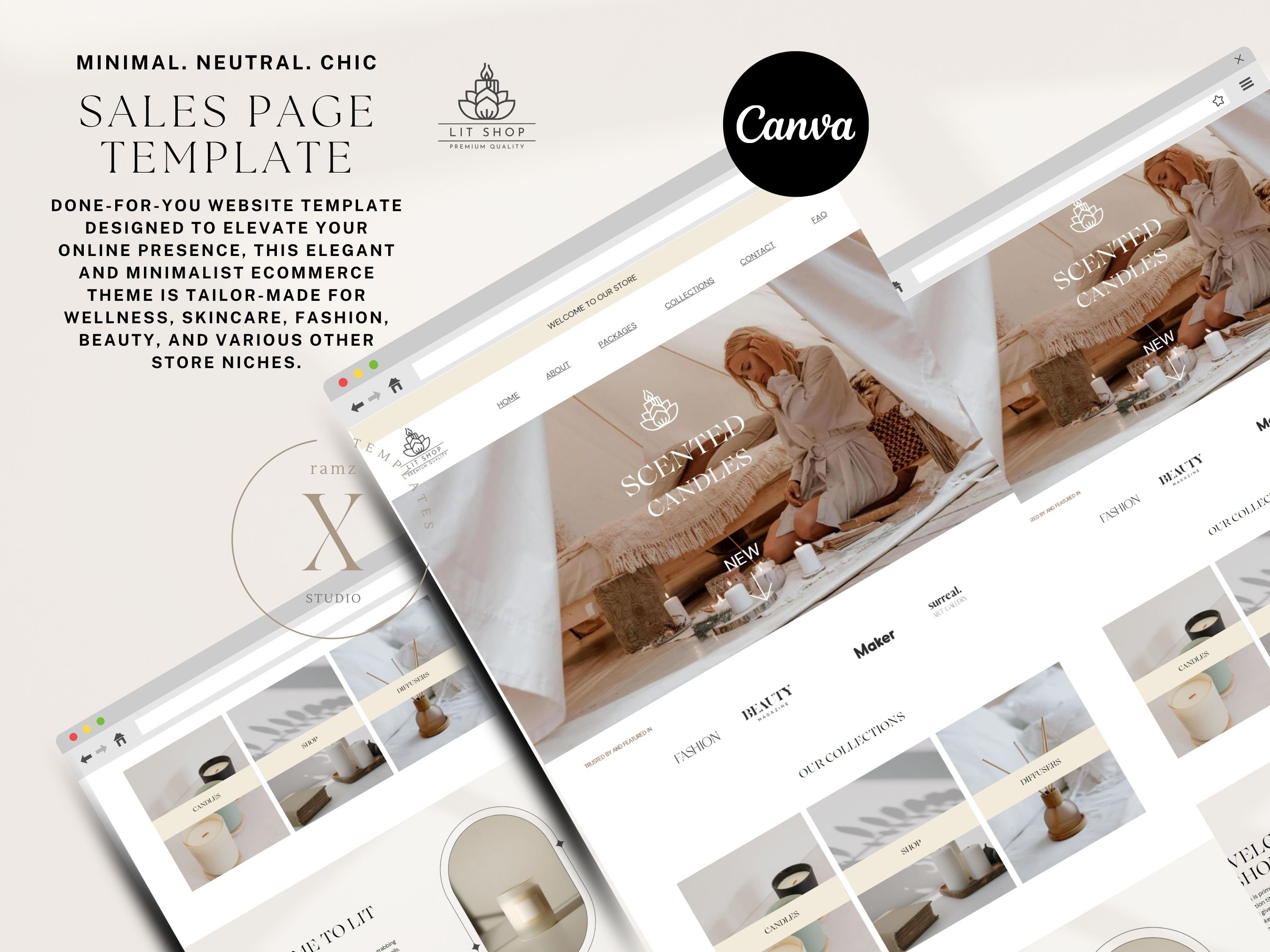 Canva Sales Page Template Modern Canva Theme Sales Page, Sales Landing ...