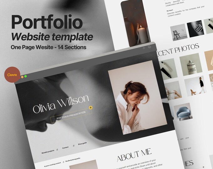 Minimal UGC Portfolio | UGC Template & Media Kit | Media Kit | Portfolio Template | UGC Website ...