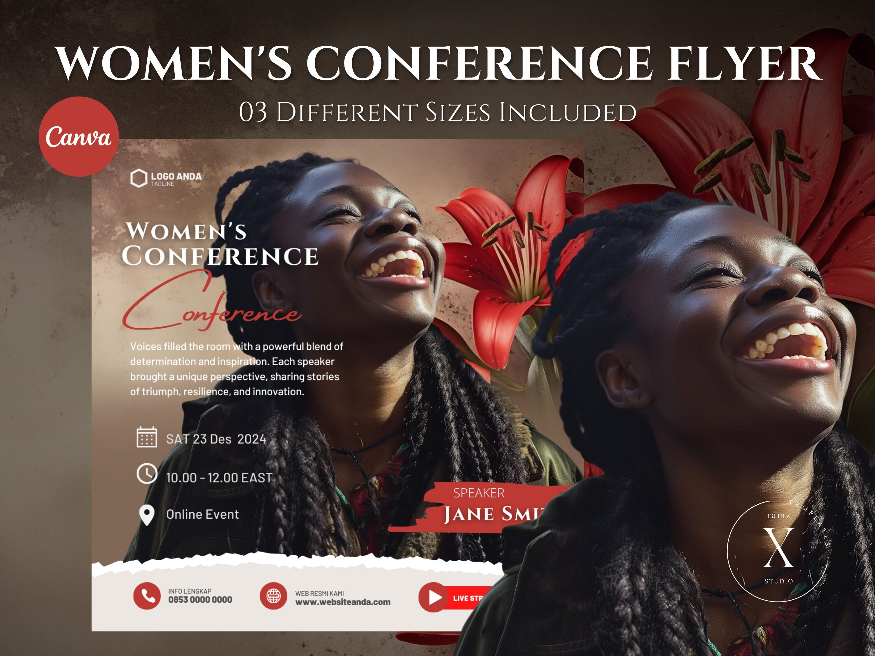 Women's Conference Flyer, Women's Empowerment Flyer, Conference Flyer ...