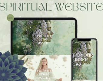 Spiritual Website Template Canva, Mystical Website, Witch Website ...