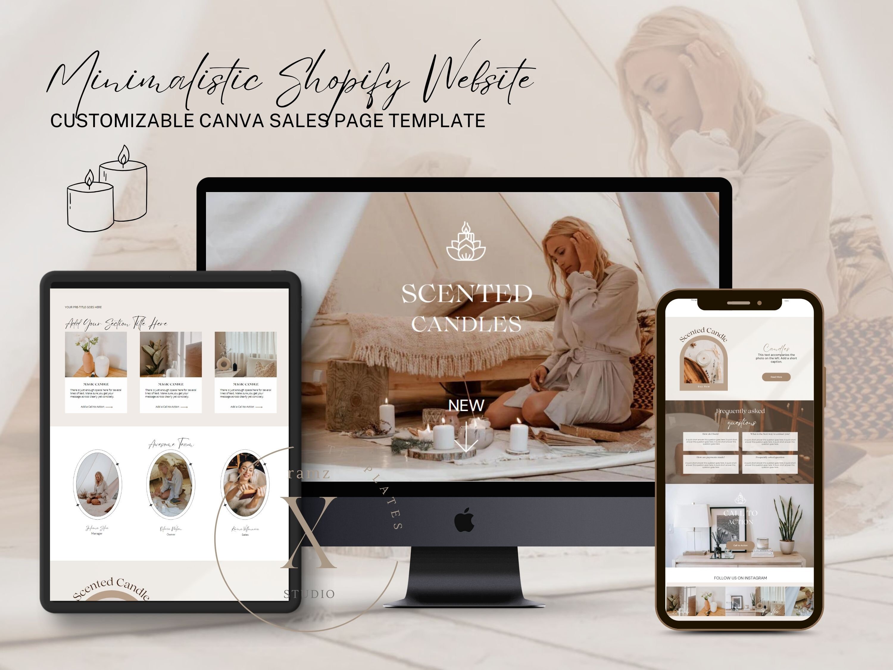 Canva Sales Page Template Modern Canva Theme Sales Page, Sales Landing ...