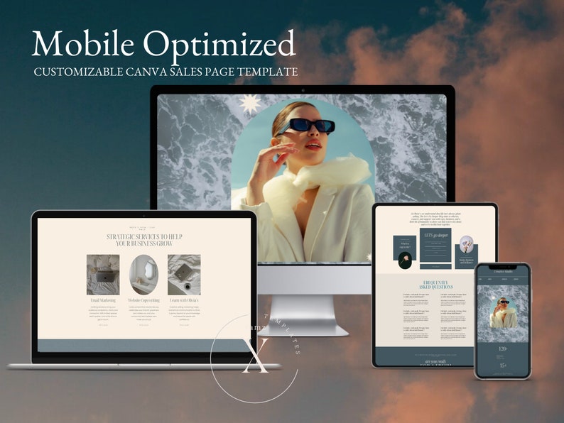 Digital Designer Website Canva Template, Freelancer Website, Personal ...