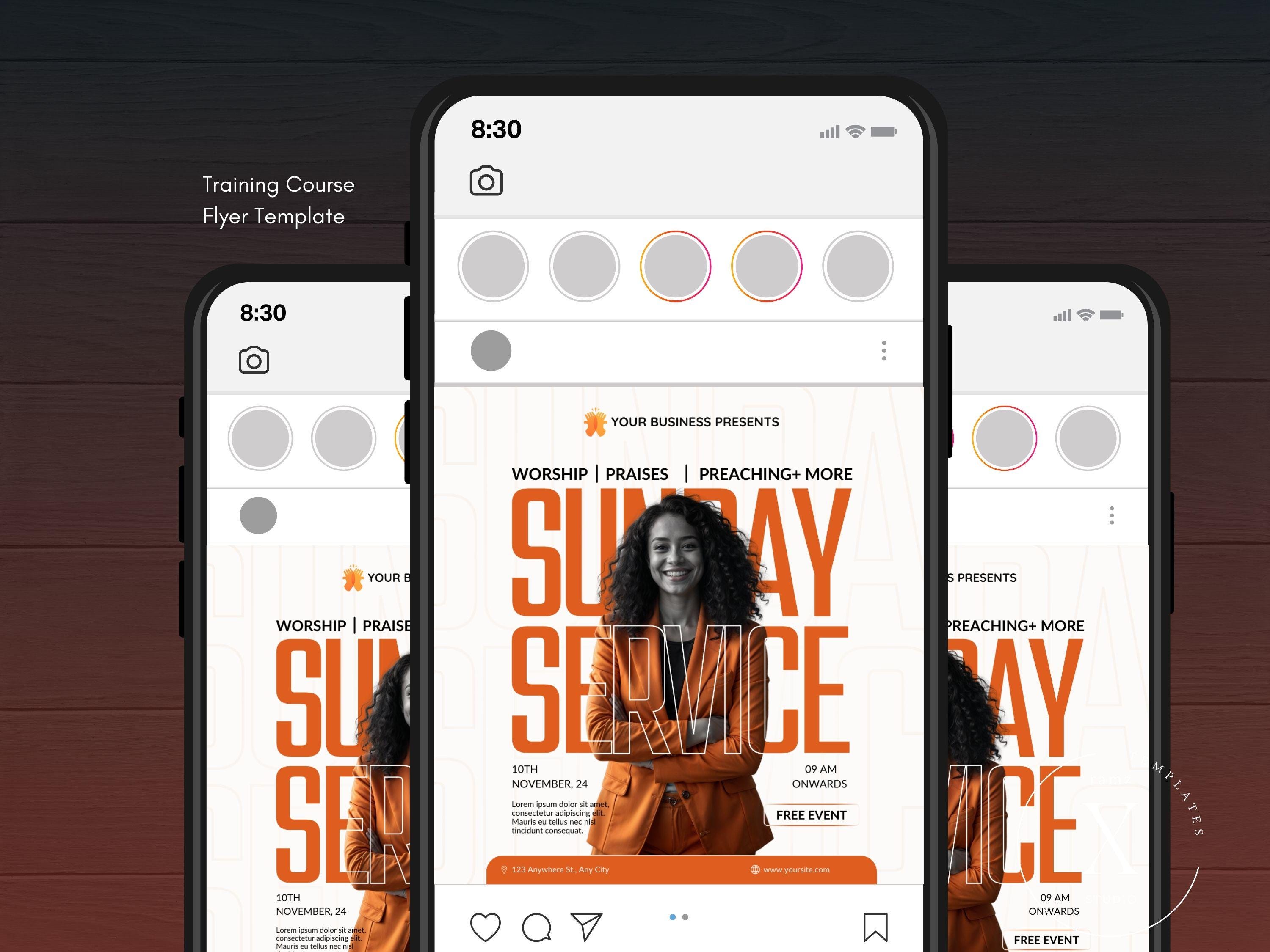 Church Service Flyer, DIY Flyer Template Design | Fellowship Service ...