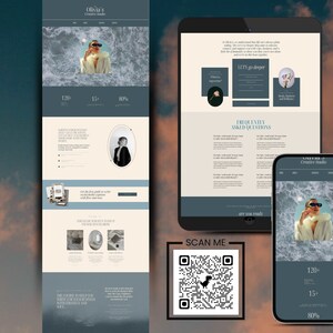 Digital Designer Website Canva Template, Freelancer Website, Personal ...