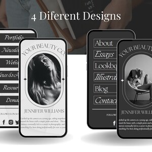 Instagram Landing Page Template, Instagram Link in Bio, Template Canva ...