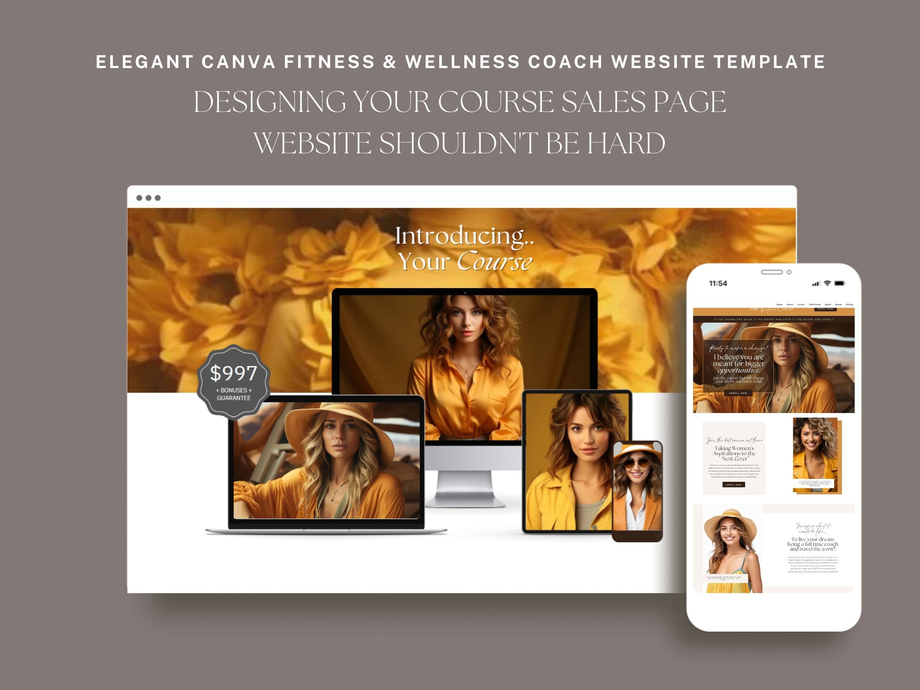Canva Sales Page Template Coaching Course Sales Page, Sales Landing Page Template, Coaching ...