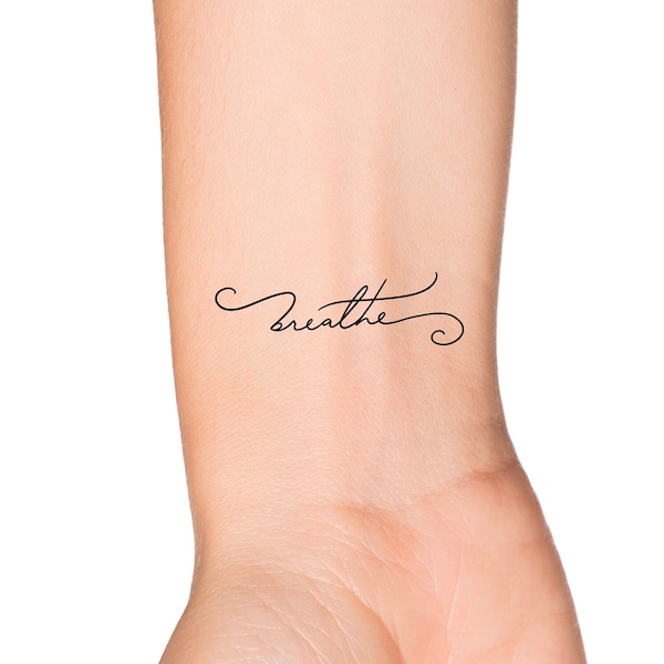 Breathe Tattoo - Etsy