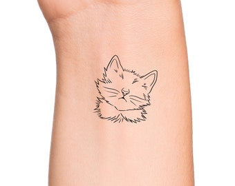 Simple Cat Face Tattoos