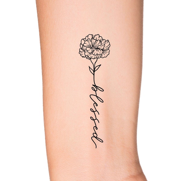 January Birth Flower Tattoo - Etsy