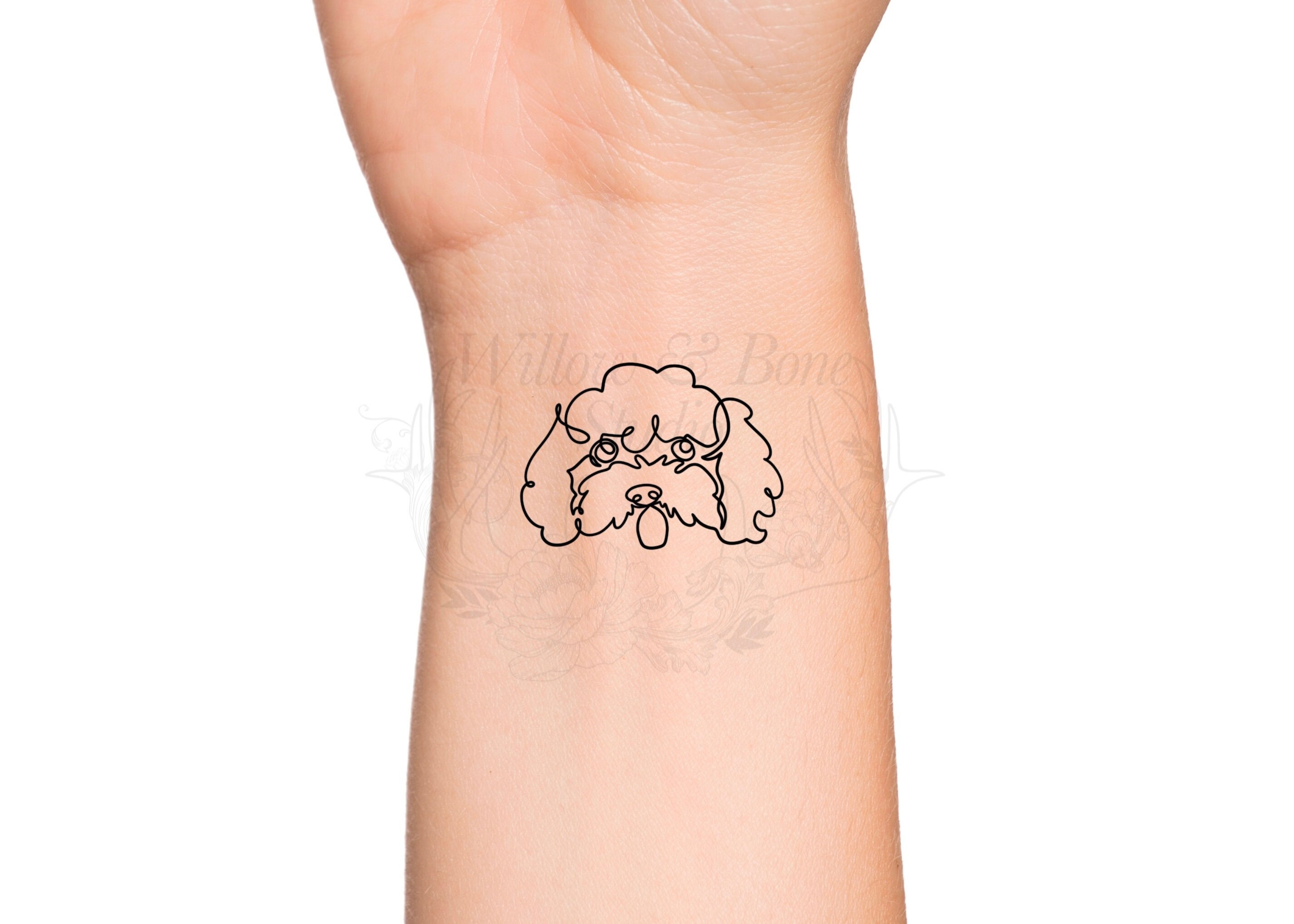 Cute Dog Face Puppy Love Continuous Line Tattoo Small Pet Dog Animal ...