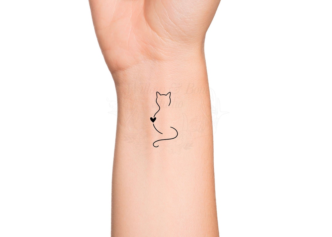 Small Simple Cat Tattoo
