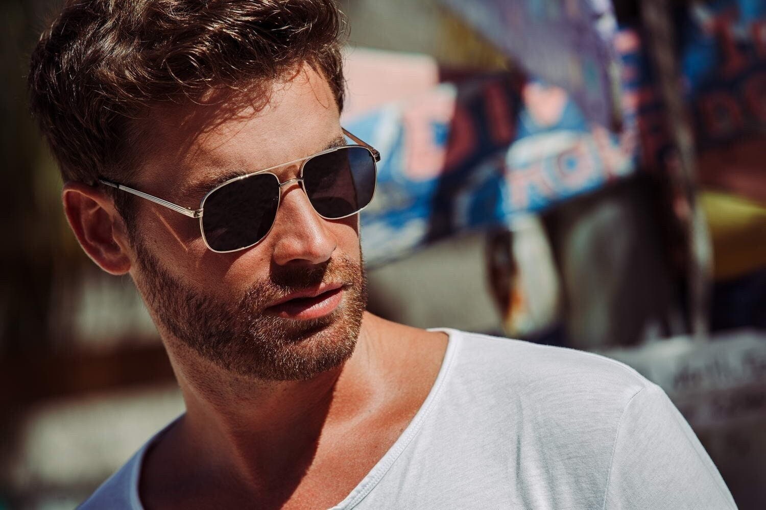 Aviator Men's Sunglasses Mirrored Square Rectangle elon Gold Silver ...