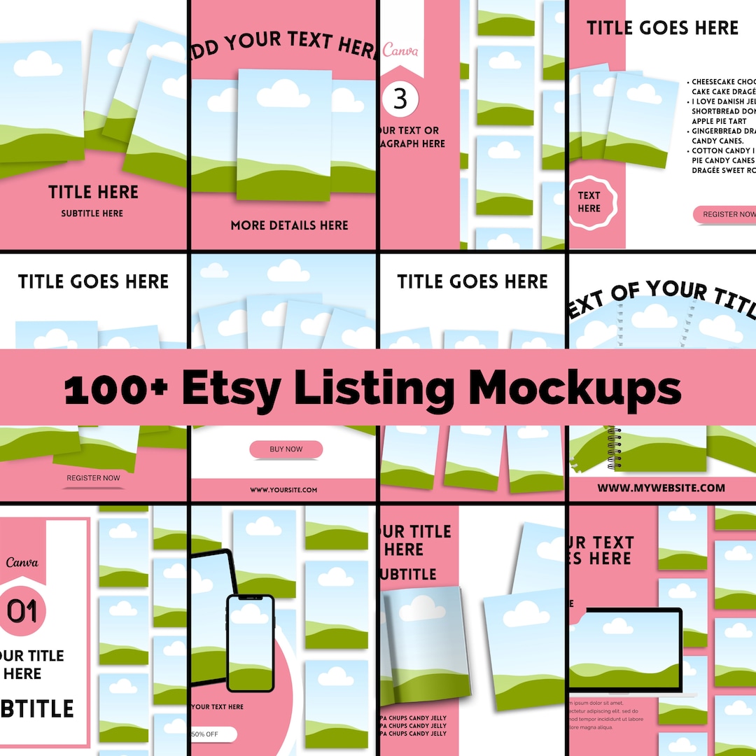 Etsy Printable Listing Mockup Templates Product Mockup - Etsy