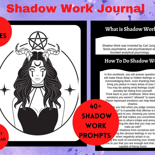 Shadow Work Worksheets - Etsy