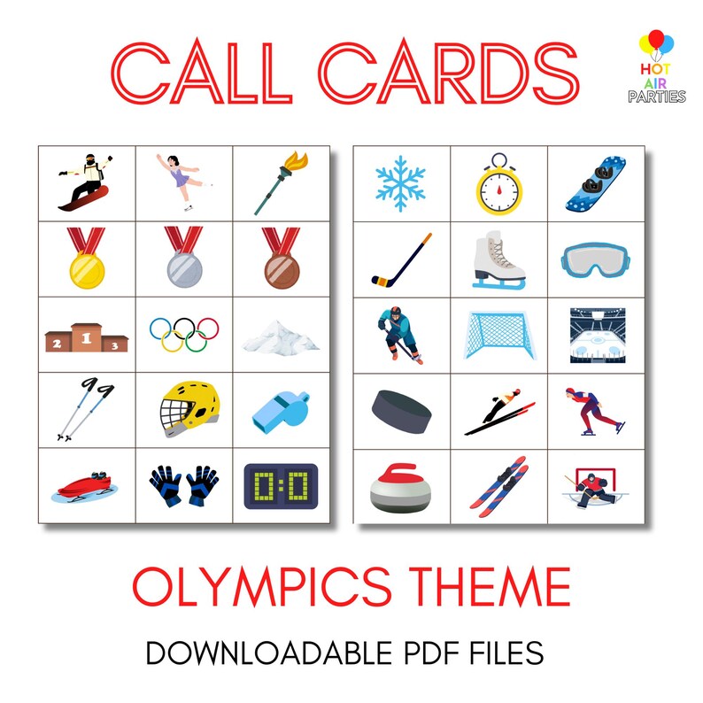 Winter Olympics Bingo - 30 Unique Cards (printable/downloadable) - Etsy ...