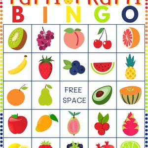 Tutti Frutti Bingo Game: 30 Unique Fruit Cards (printable/downloadable ...