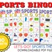 Sports Bingo Game: 30 Unique Cards (printable/downloadable) - Etsy