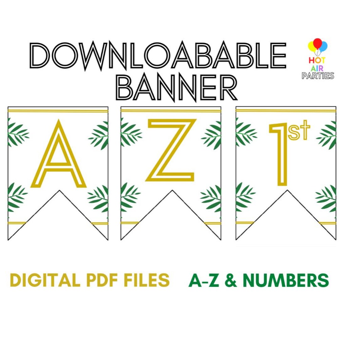 Jungle/tropical Banner - Instant Download - Etsy