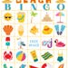 Beach Bingo Game: 30 Unique Cards, Summer Theme (digital Download ...