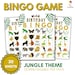 Jungle Themed Wild Bingo - Printable/downloadable Bingo Game - 30 ...