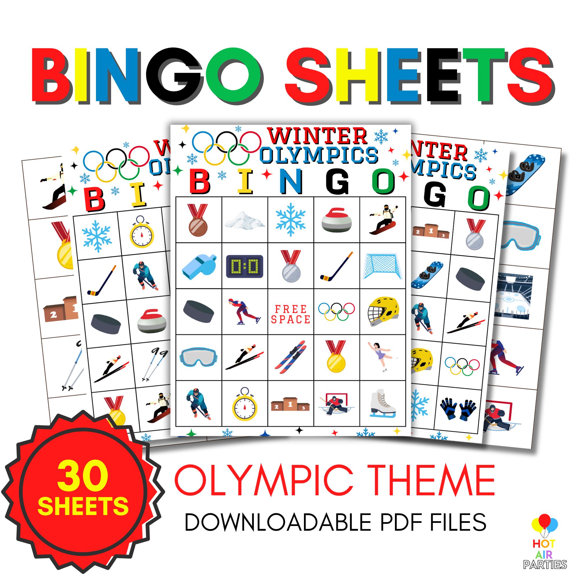 Winter Olympics Bingo - 30 Unique Cards (printable/downloadable) - Etsy ...