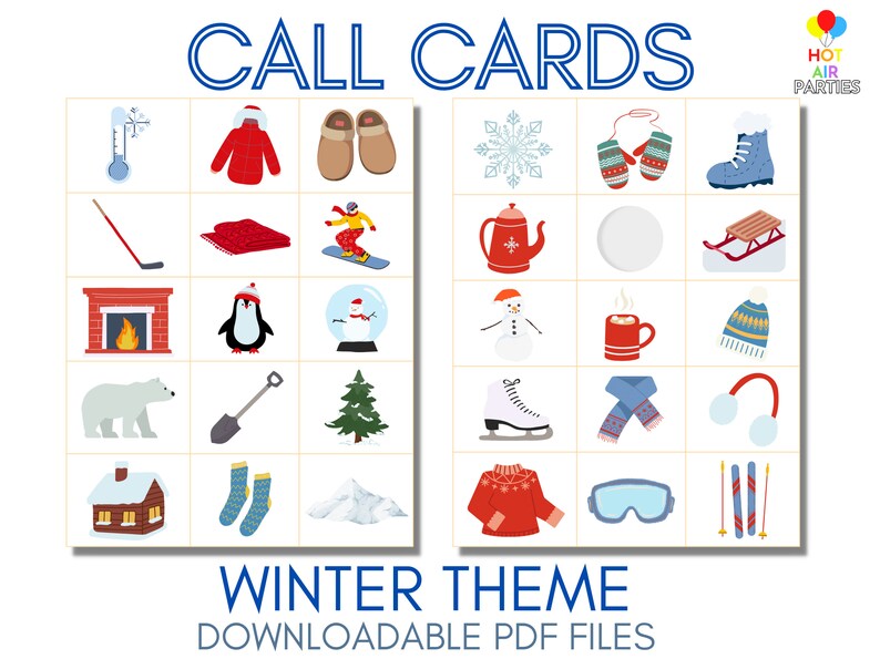 Winter Wonderland Printable/downloadable Bingo Game - Winter Themed ...