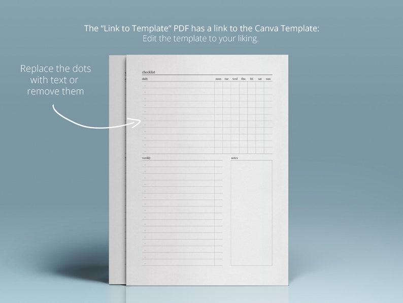 Editable Daily Checklist Printable Size A4, US Letter, A5 Printable ...