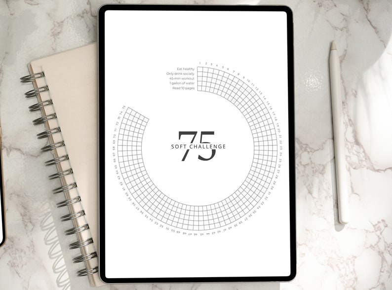 75 Soft Challenge Printable, Editable Canva Template, Easy Lifestyle ...