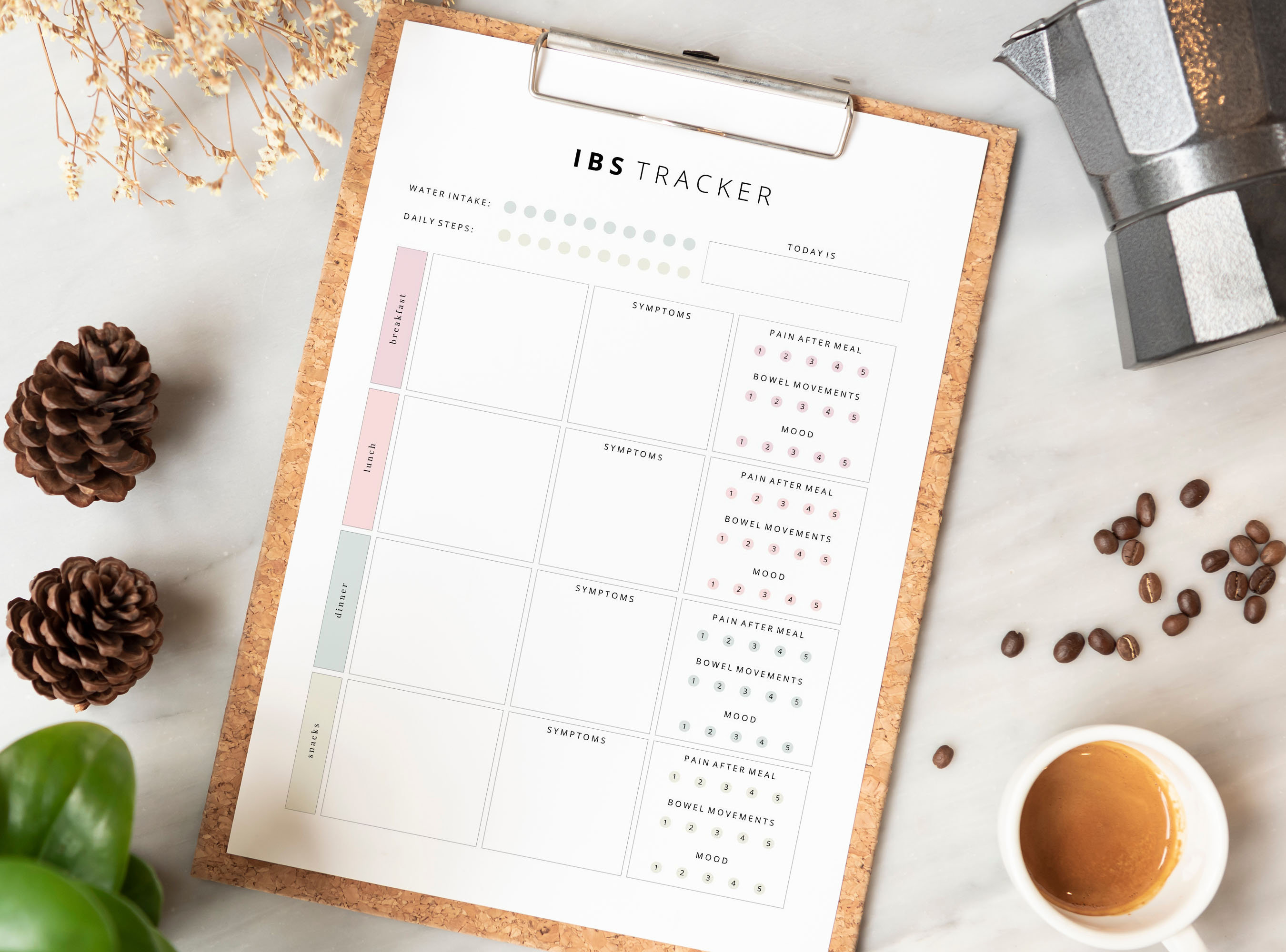 IBS Tracker Printable Size A4, US Letter IBS Symptom Tracker Gut Health ...