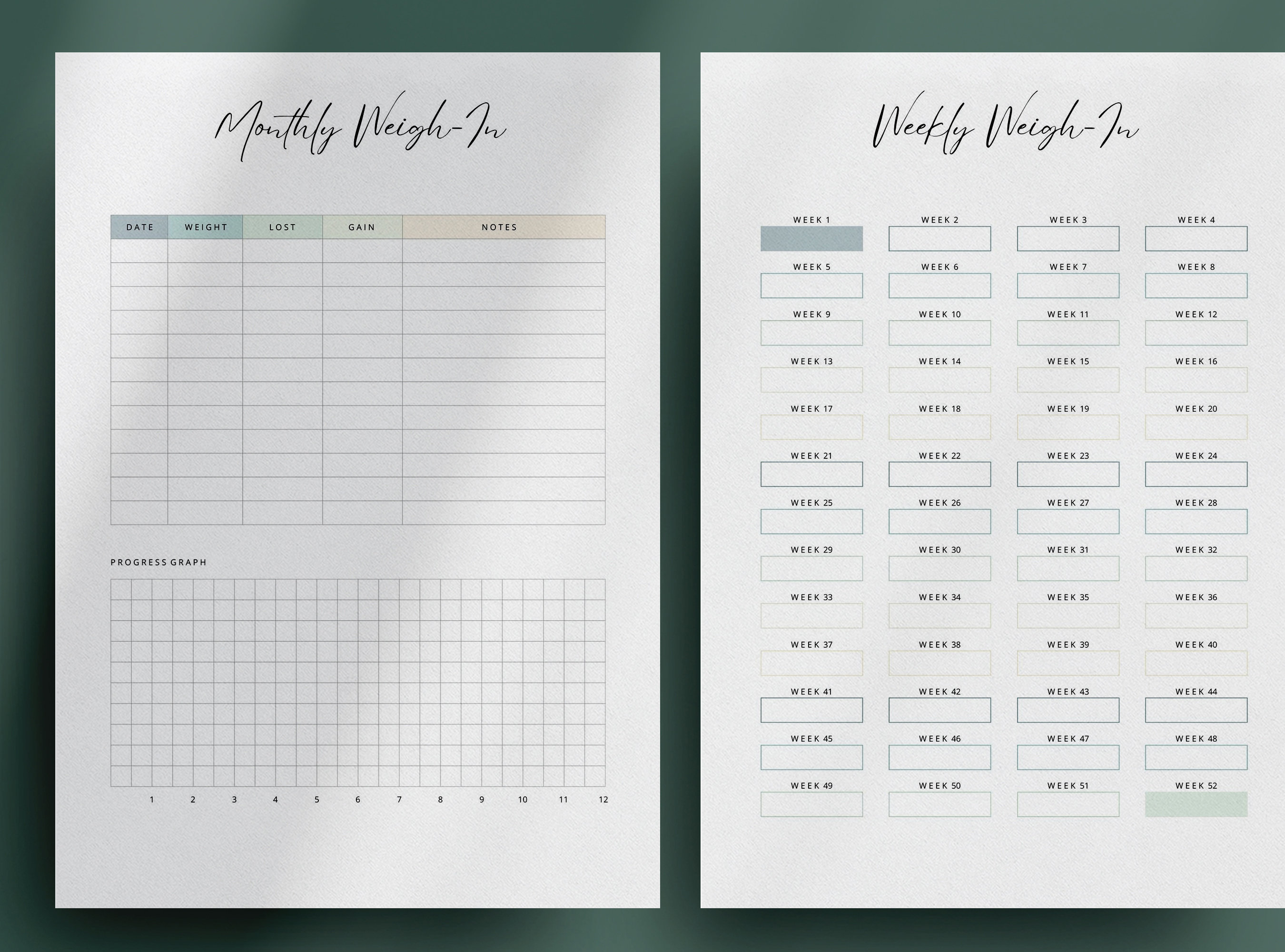 Editable Weight Loss Bundle, Fitness Journal, Workout Planner, Macro ...