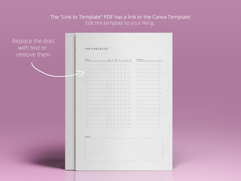 Daily Checklist Printable: Editable Weekly To-do List & Task Planner - Etsy