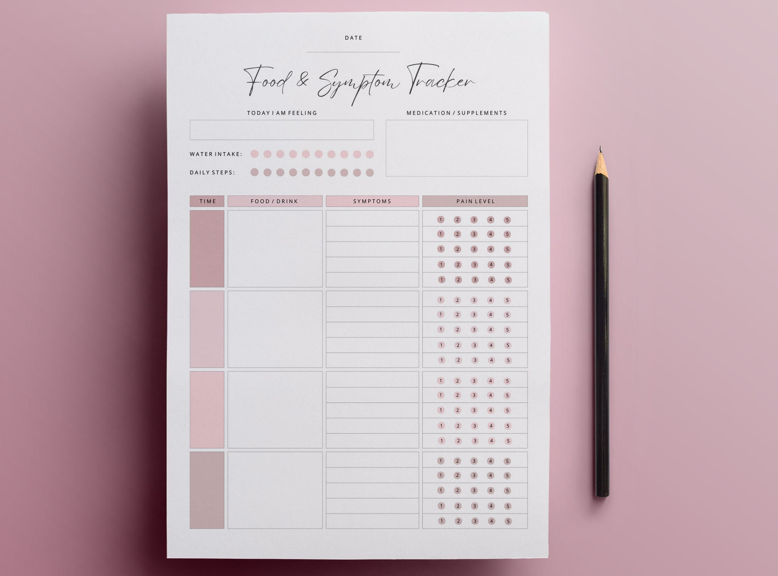 Food & Symptom Tracker Printable, IBS Tracker, Daily Food Diary, My ...