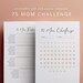 75 Mom Challenge Printable, 75 Mom Tracker, Editable Canva Template ...