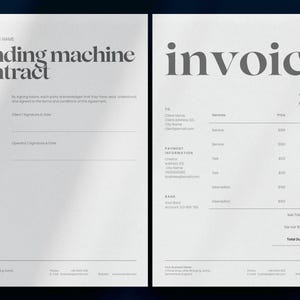 Professional Vending Machine Contract Template, Editable in Canva ...