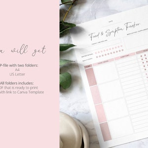 Food & Symptom Tracker Printable, IBS Tracker, Daily Food Diary, My ...