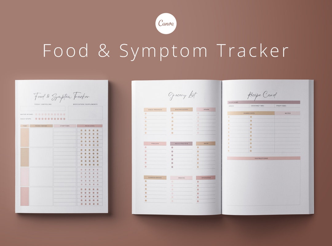 Food & Symptom Tracker Printable, IBS Tracker, Daily Food Diary, My ...