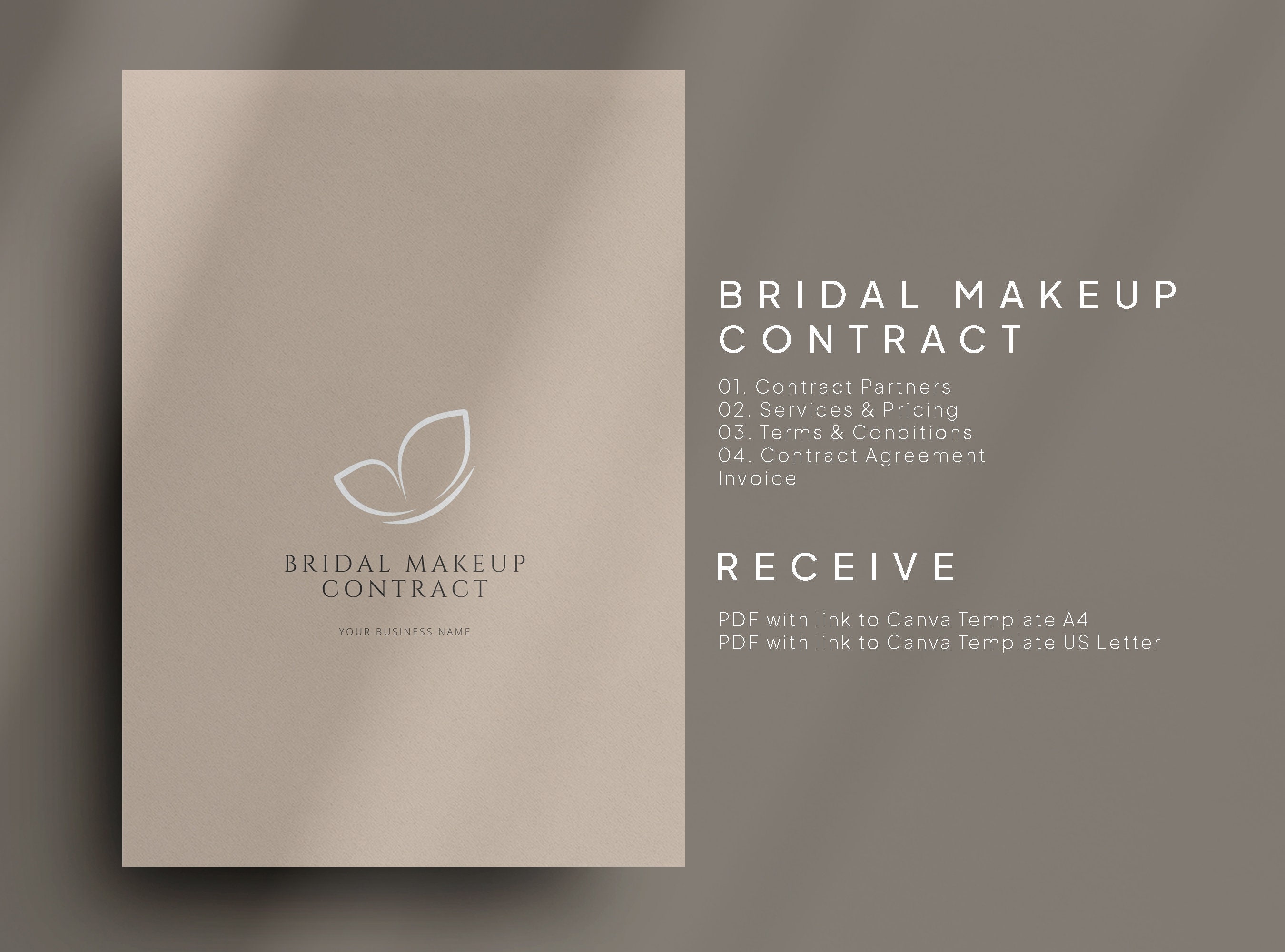 Bridal Makeup Contract Template, Wedding Bridal Party Salon Services ...
