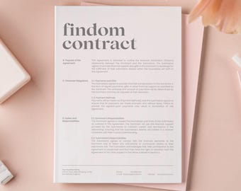 Findom Contract, Financial Dominatrix Services Agreement, Non Disclosure Agreement, Findom Debt ...