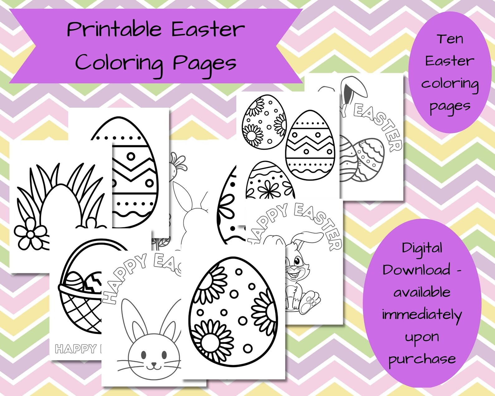 Easter Coloring Pages, Printable Easter Coloring Pages, Easter Coloring ...