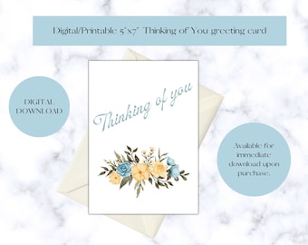 Printable Thinking of You Card - Etsy