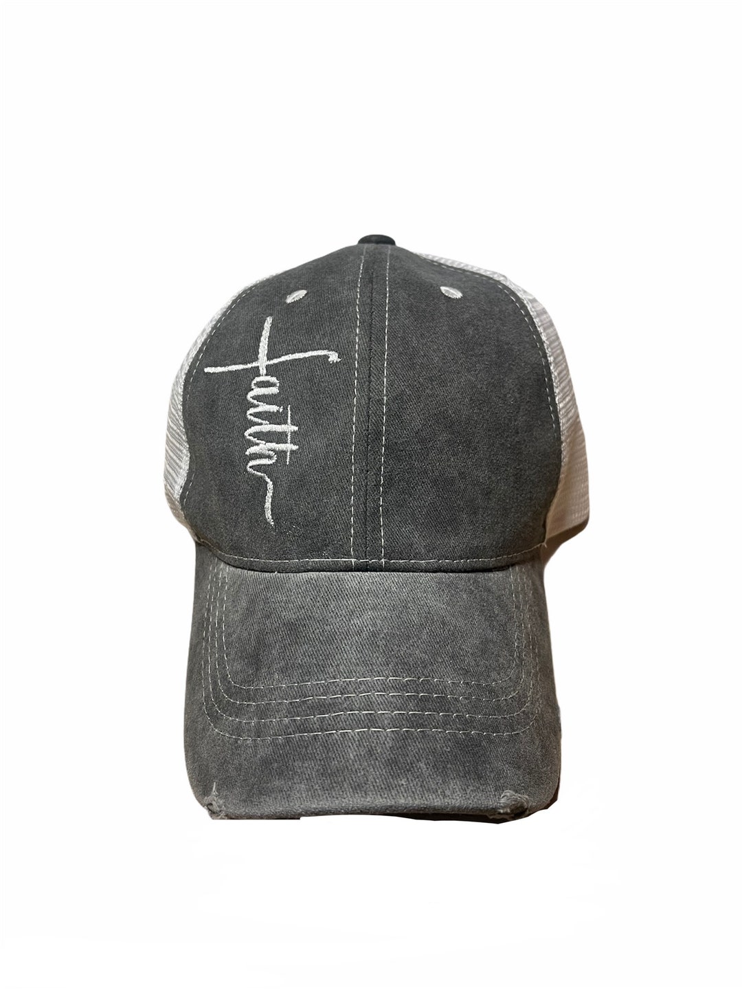 Faith Embroidered Trucker Style Hat - Etsy