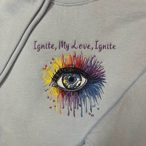 Ignite Me Book Quote Embroidered Sweatshirt, AW, Shatter Me Book Series ...